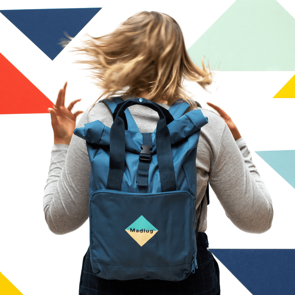 Airforce Blue Roll-Top Backpack | Backpacks | Official Madlug™