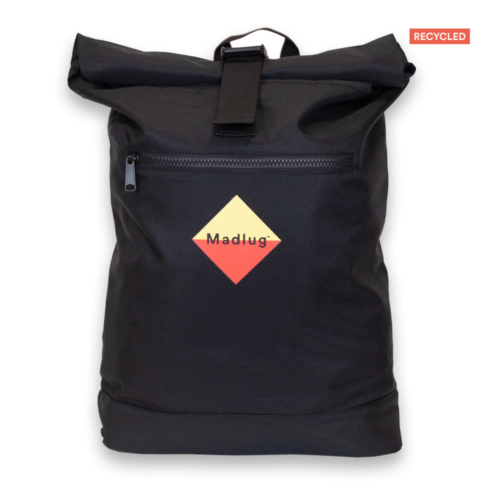 Roll-Top Backpack - Black | ECO Range | Backpacks | Madlug